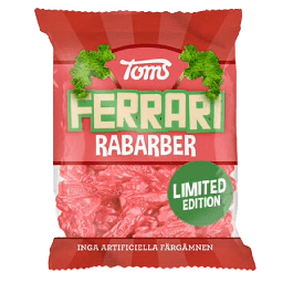 Toms Ferrari Rhubarb Gummies | Swedish Candy Online